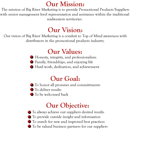 The Big River Marketing Mission Statement